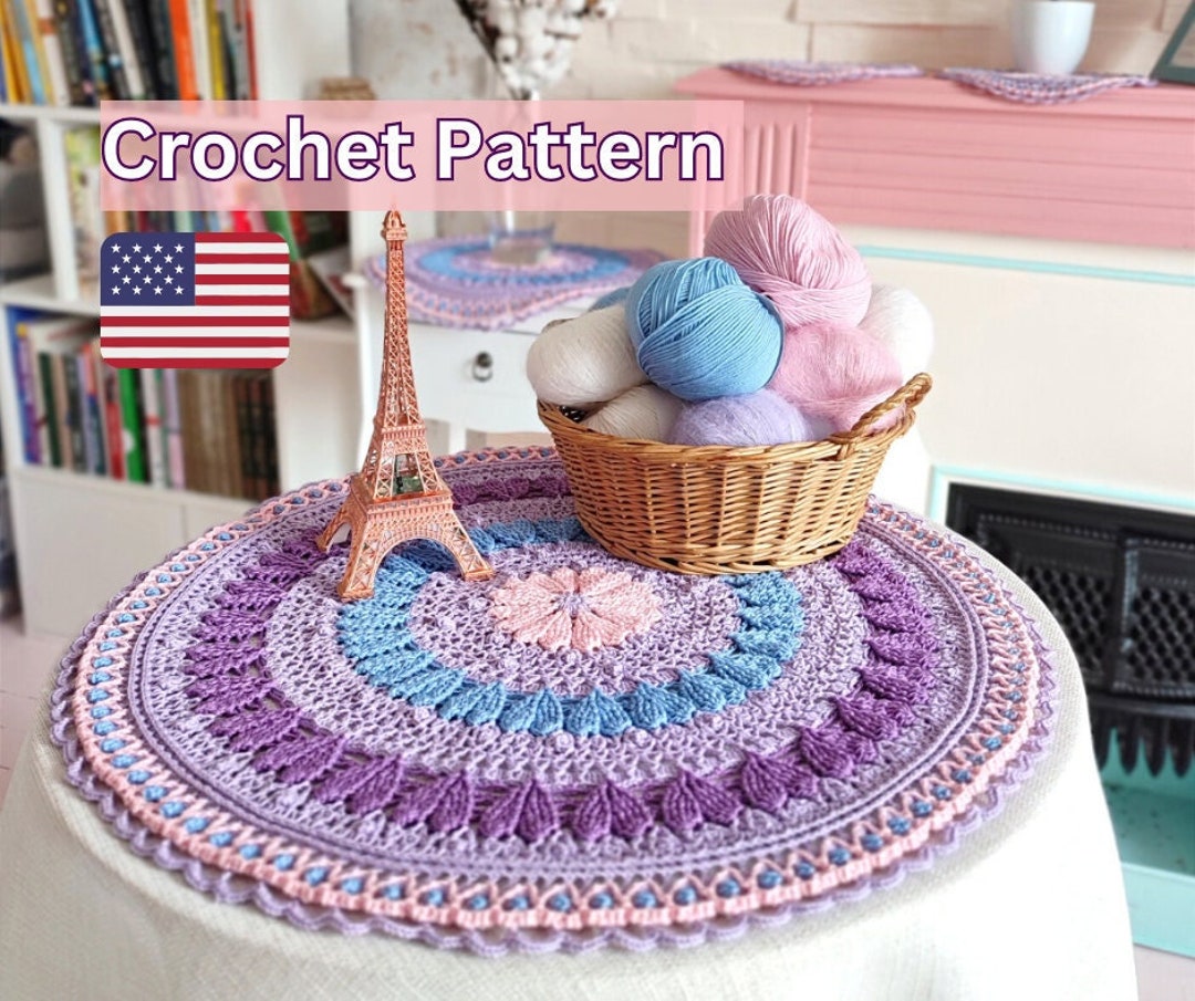 Crochet Coffee Table Tablecloth PDF Pattern - Etsy