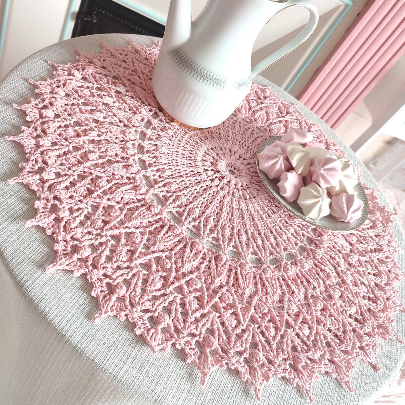 Textured Crochet Doily Pattern, Sparkling Dreams 3D Mandala Crochet ...