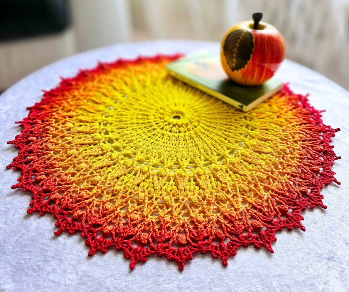 Modèle de napperon au crochet texturé, tutoriel de crochet mandala 3D ...