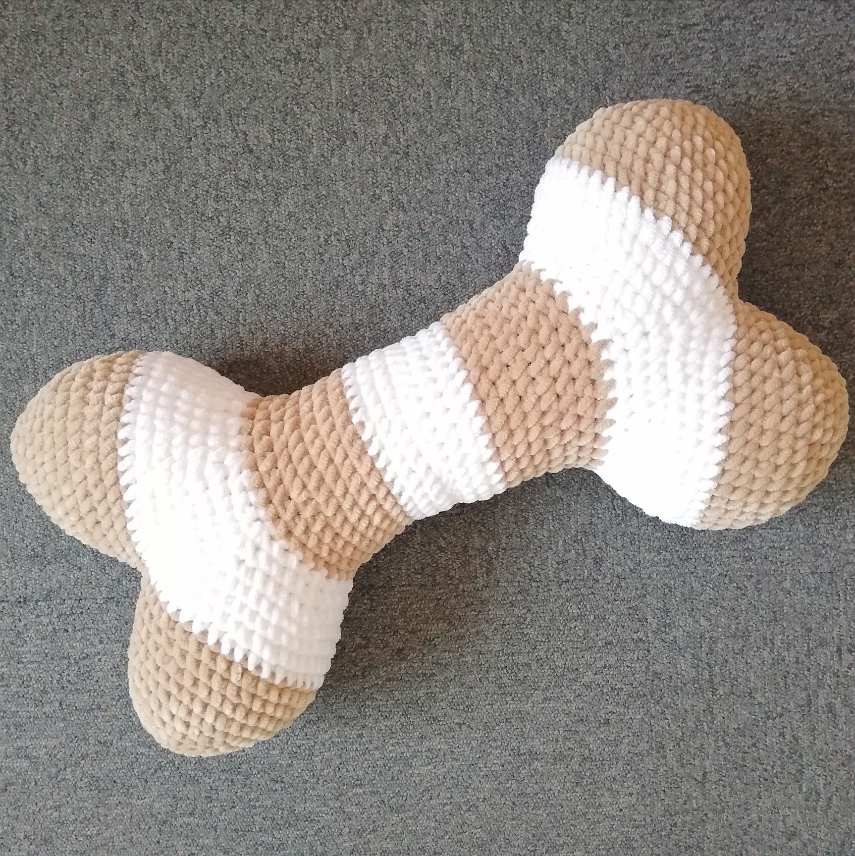 Bone Shaped Cushion Crochet Pattern, Funny Velvet Pillow Crochet ...