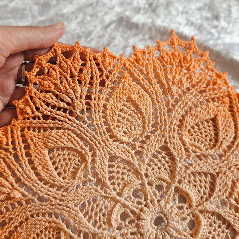 Modèle de napperon texturé au crochet « Hanna », un tutoriel PDF au ...