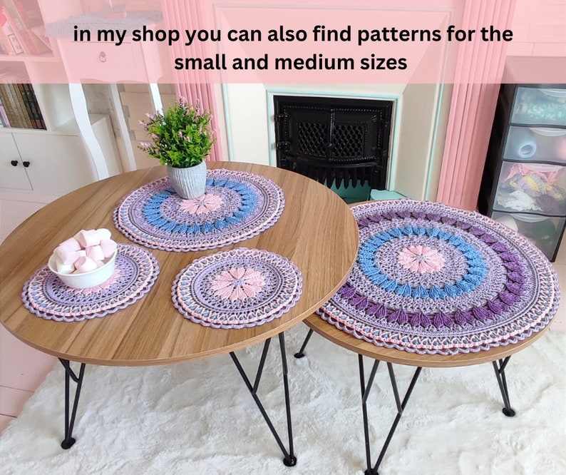 Crochet Coffee Table Tablecloth PDF Pattern - Etsy