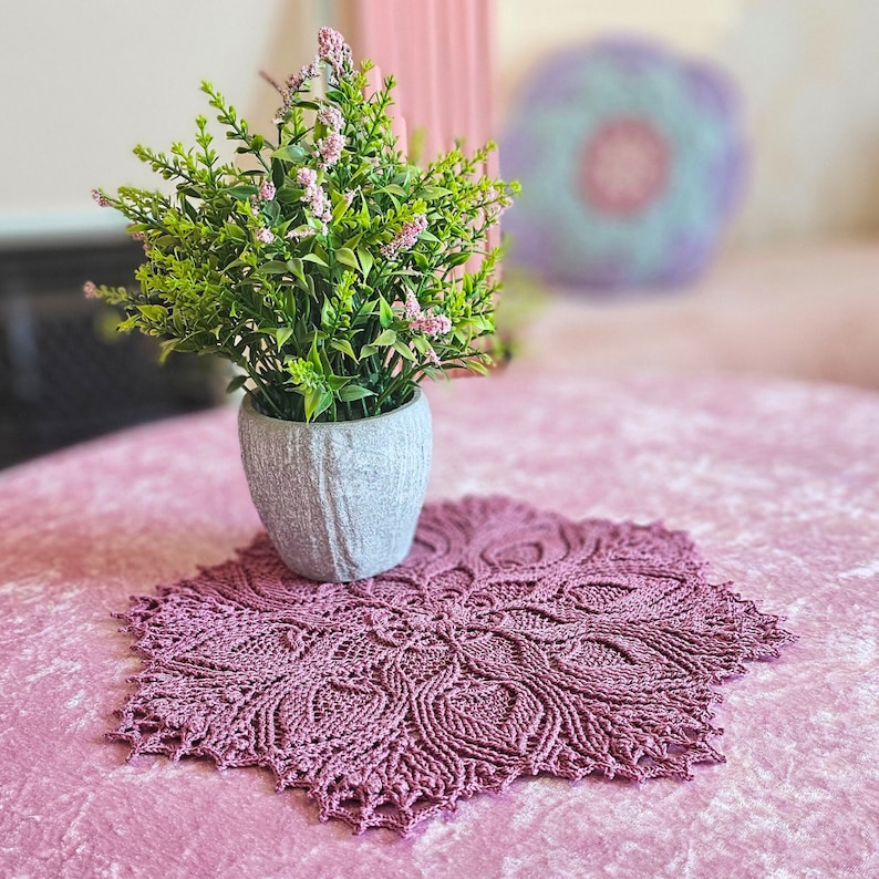 Modèle de napperon texturé au crochet « Hanna », un tutoriel PDF au ...
