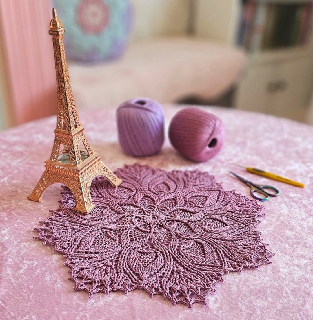 Modèle de napperon texturé au crochet « Hanna », un tutoriel PDF au ...