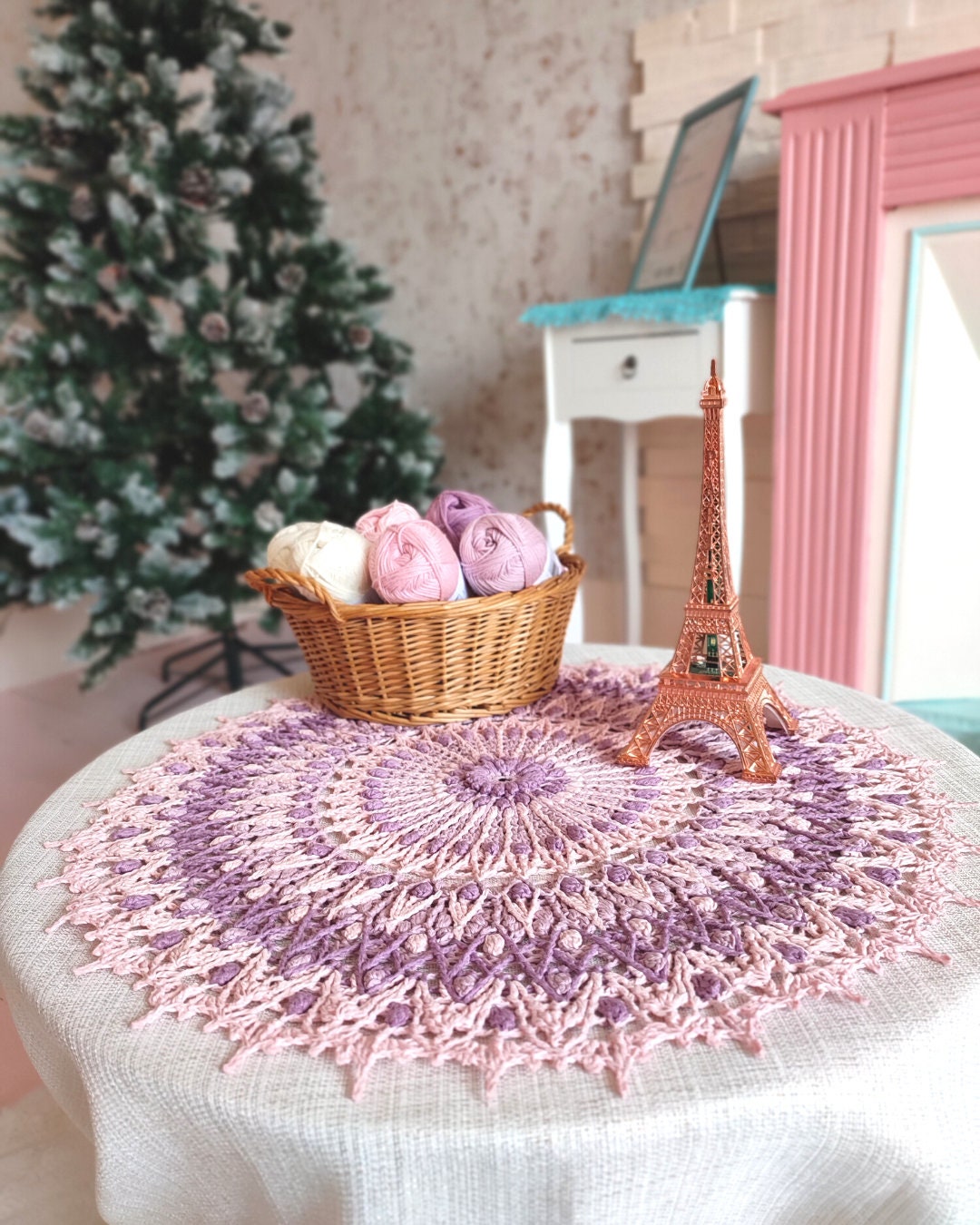 Modèle de napperon au crochet texturé, tutoriel de crochet mandala 3D ...