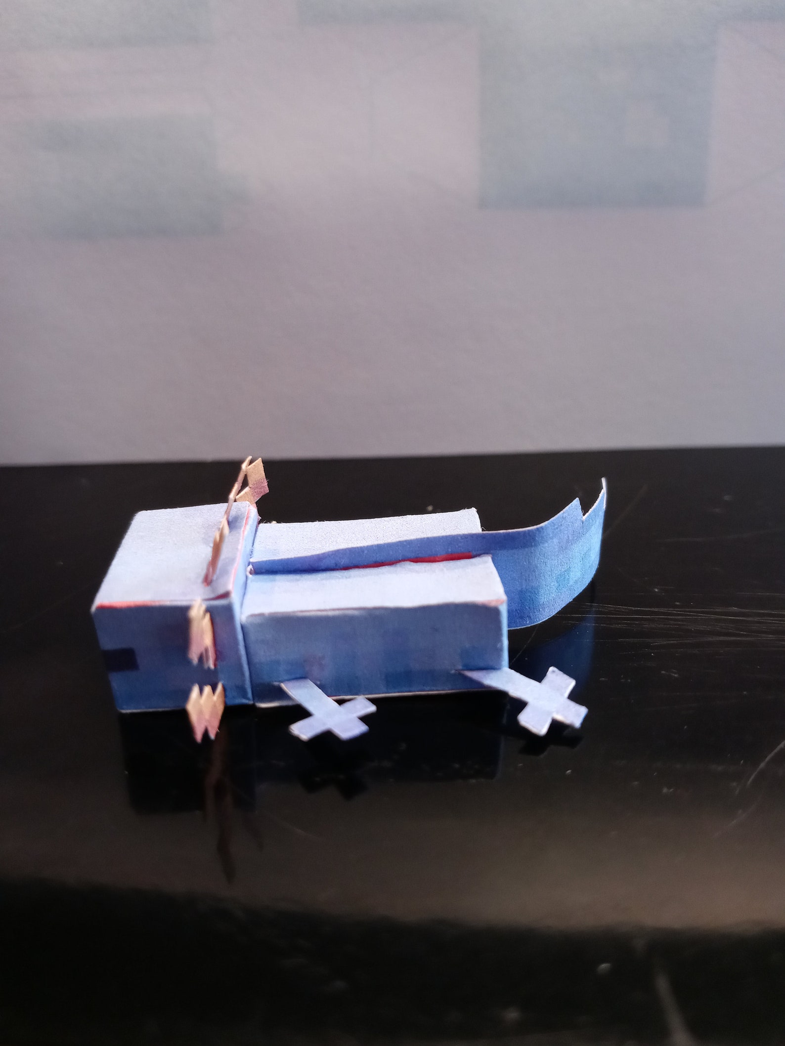 Rare Blue Axolotl and Other Axolotls, Minecraft Inspired Papercraft ...
