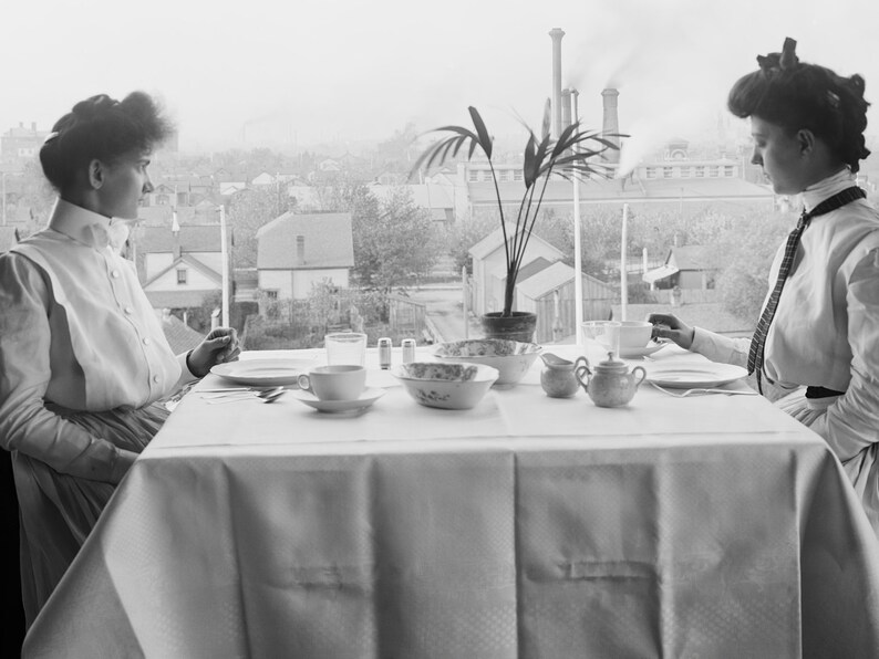 Vintage Photo Printable Victorian Tea Time Retro - Etsy