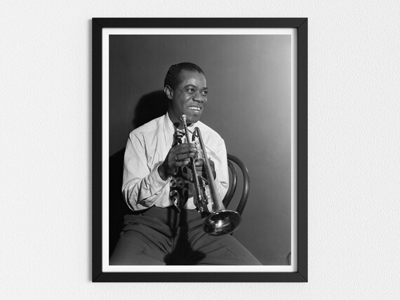 Vintage Photo Printable Louis Armstrong Iconic Jazz | Etsy