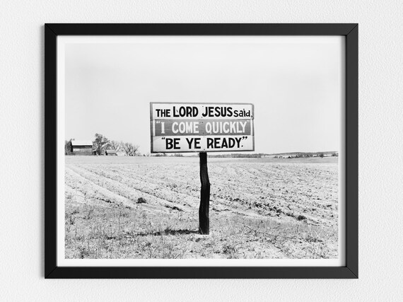 Vintage Photo Printable Religious Highway Sign Black and - Etsy