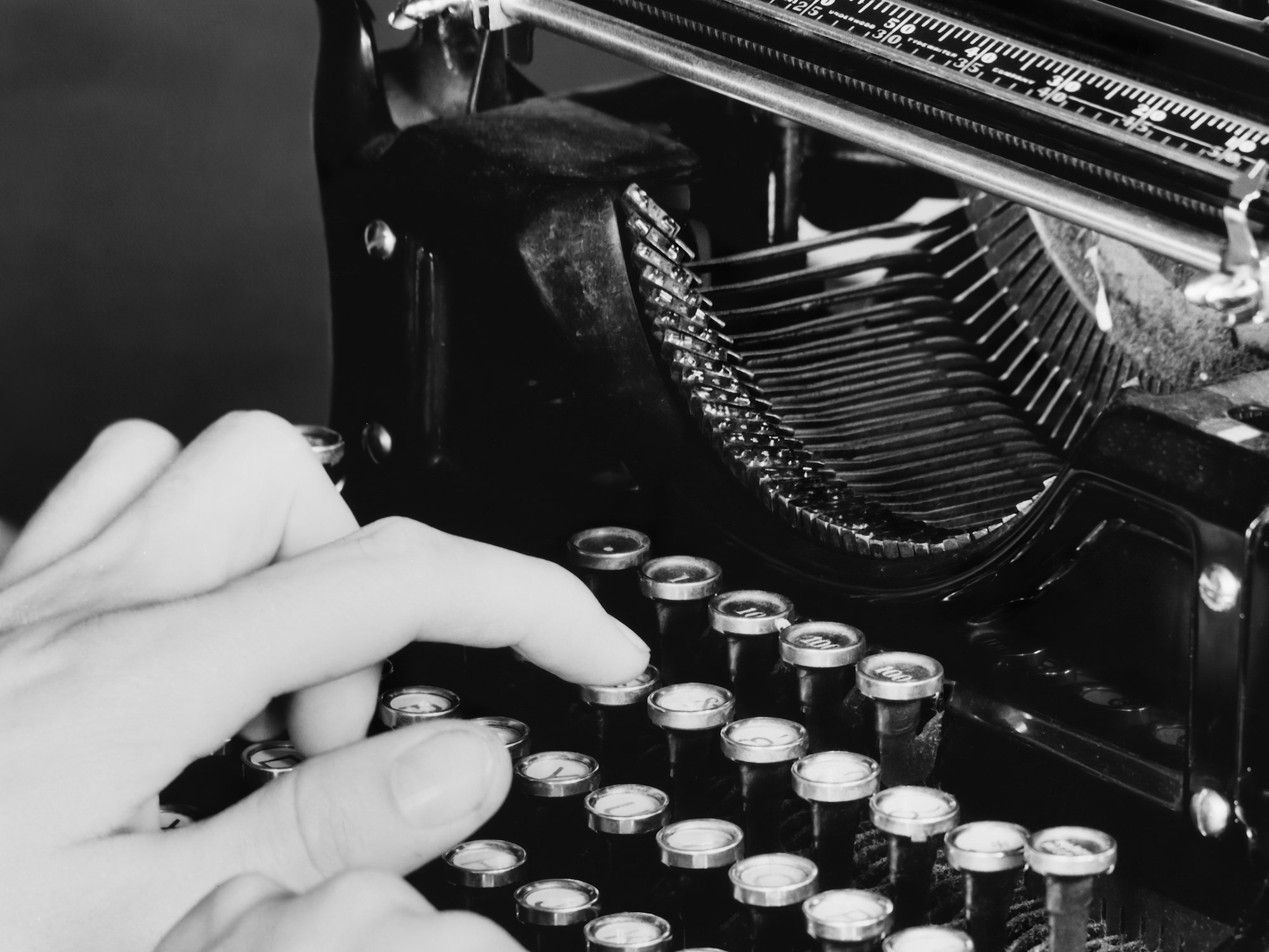 Vintage Photo Printable | Old Typewriter | Black and White Art | Office ...