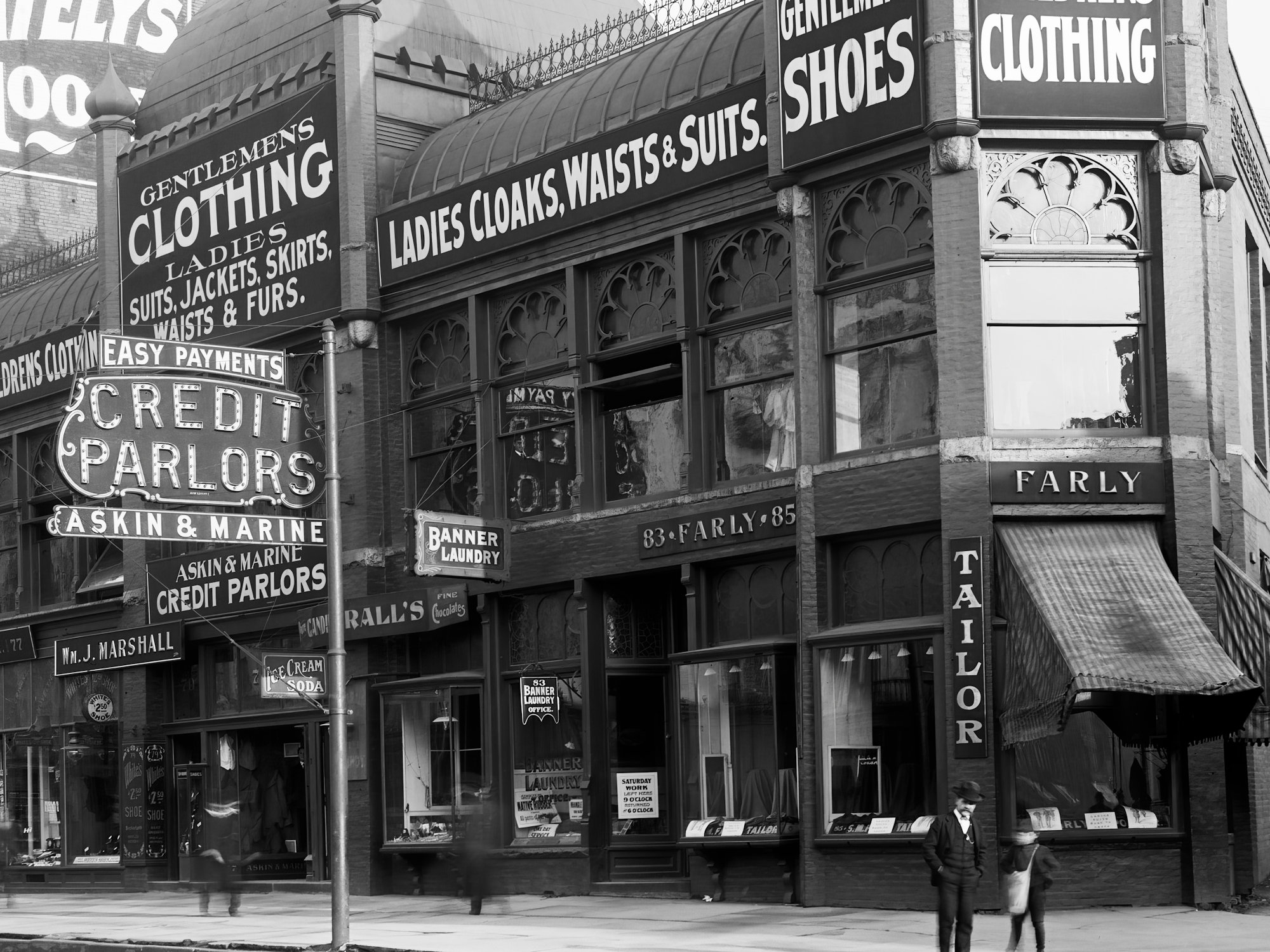 Vintage Photo Printable | Detroit Street Scene | Old Storefront and ...