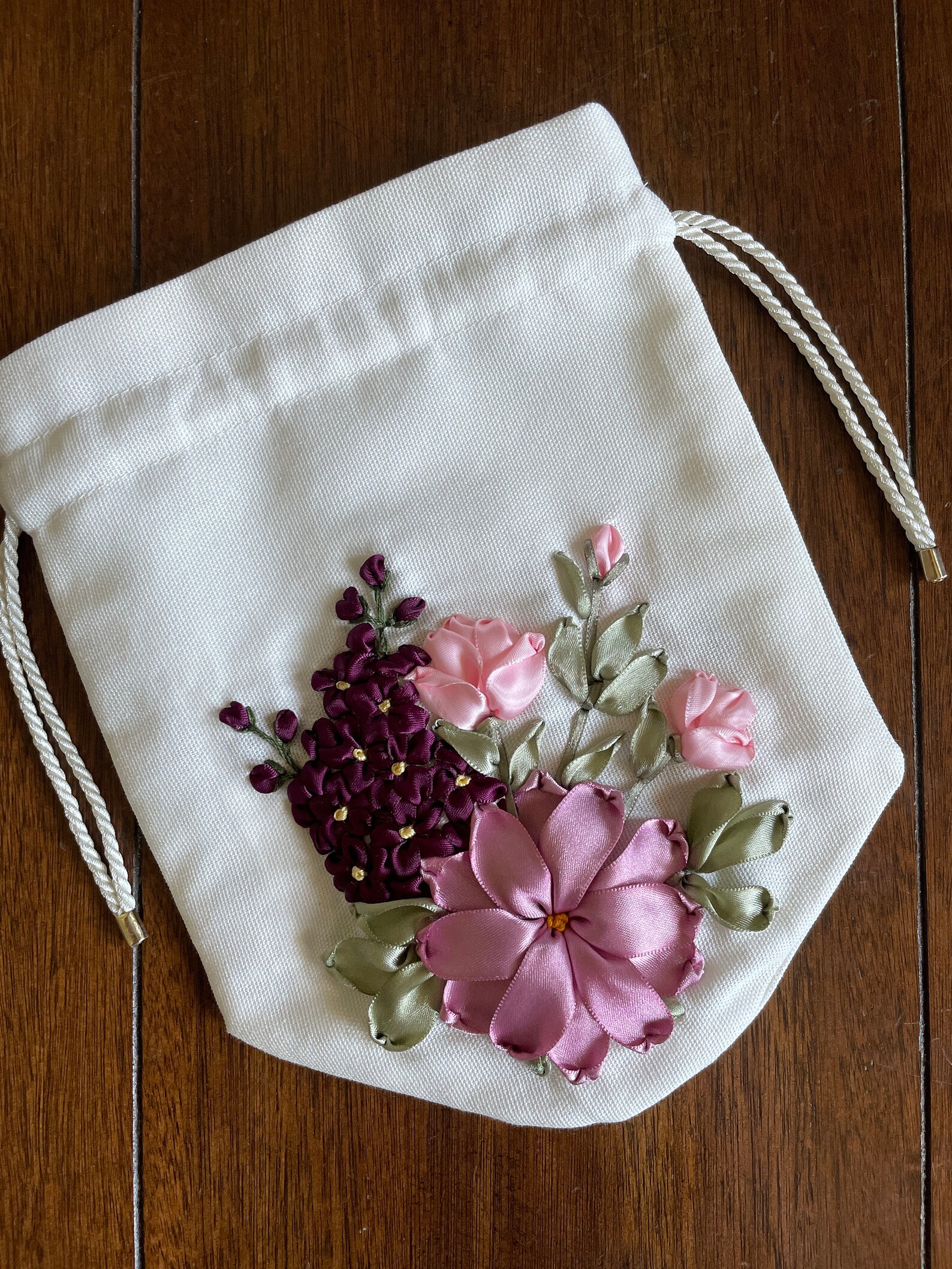 Ribbon Embroidered Reticule or Reticule or Regency Reticule - Etsy