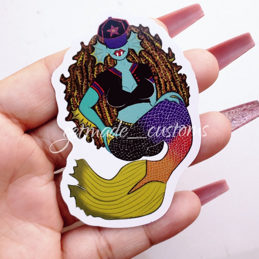 Mermaid Fantasy Art Vinyl Decal Sticker, Waterbottle Sticker, Laptop ...