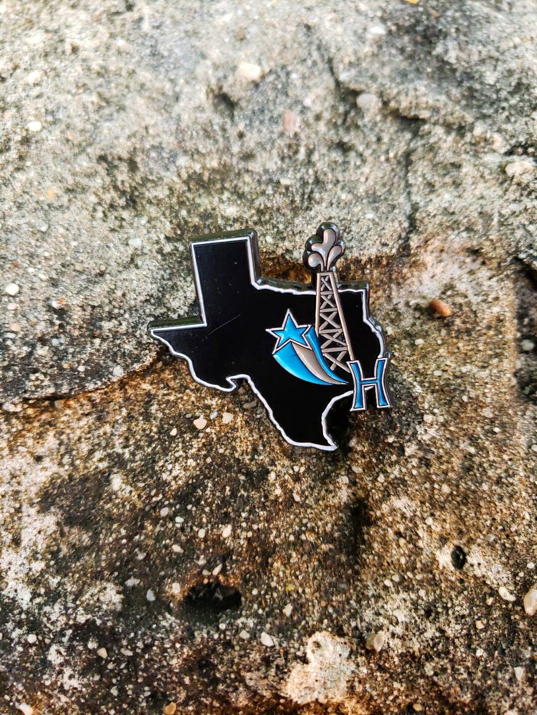 Texas Pin Houston Oilers Oil Rig Hip Hop Htown Star Custom Enamel Lapel ...
