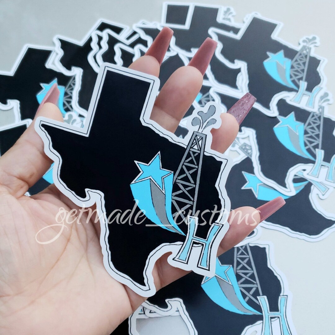 Houston Oil Rig Texas Vinyl Decal Sticker, Laptop Sticker, Waterbottle ...