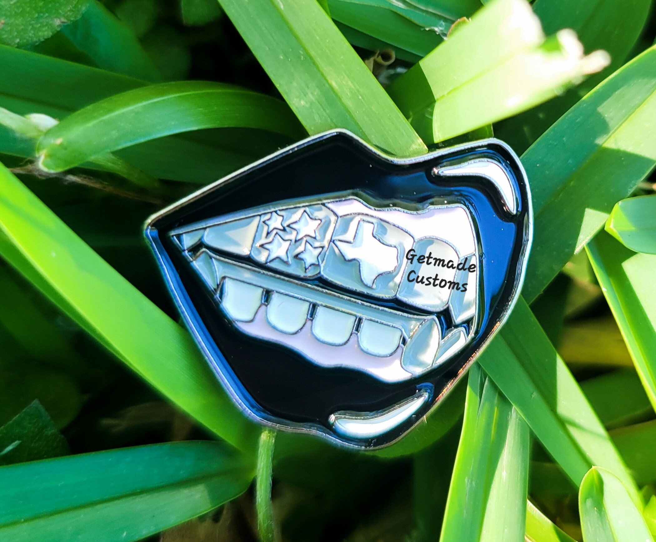 Texas Pin Mouth Grill Black Custom Hip Hop Enamel Hat Lapel Pin ...