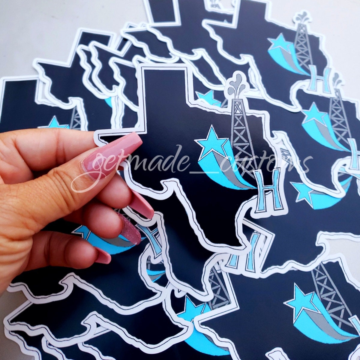 Oil Rig Vinyl Decal | Texas Oilfield Sticker | Hard Hat Laptop Car ...