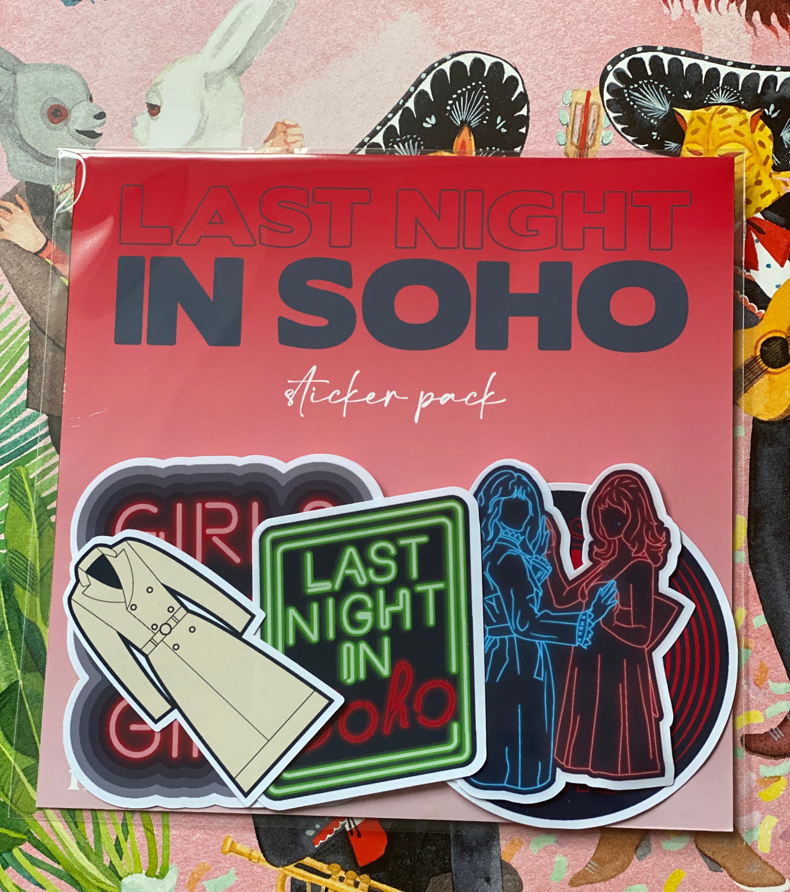 Last Night in Soho Sticker Pack of 5 / Colour Glossy Stickers / Edgar ...