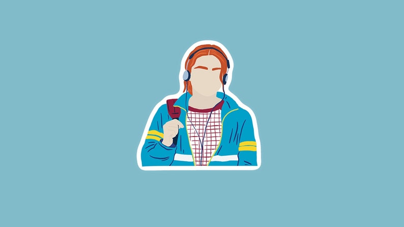 Stranger Things Season 4 Max Sticker Running up That Hill - Etsy UK