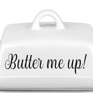 Script Butter Dish Label Sticker for Dish and Kitchen - Etsy