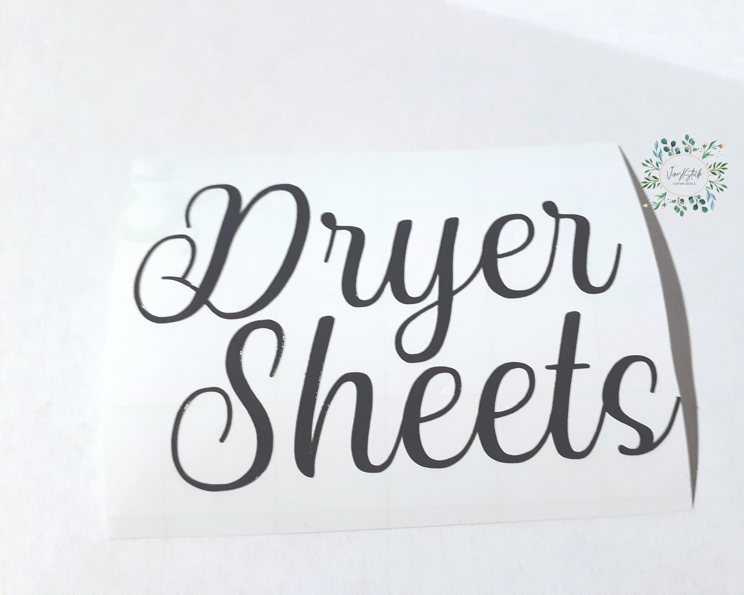 Dryer Sheets Decal Sticker Laundry Room Organizing Labels for | Etsy