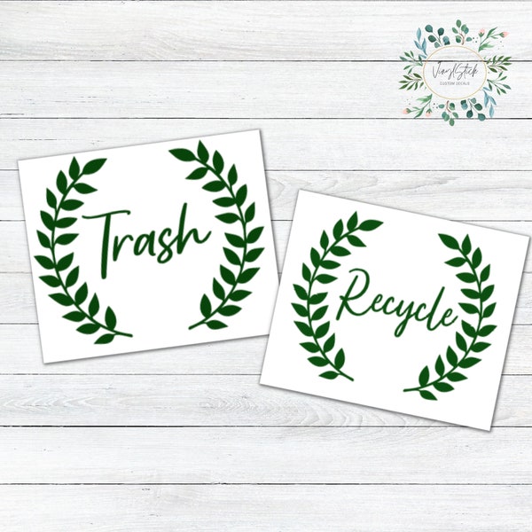 Trash Recycle Decal - Etsy