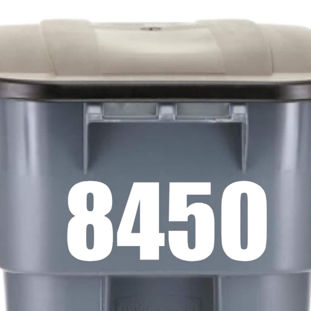 Trash Can Vinyl Decal, Address Number Decal Sticker, Trash Bin Decal - Etsy