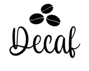 Decaf Coffee Decal - Etsy