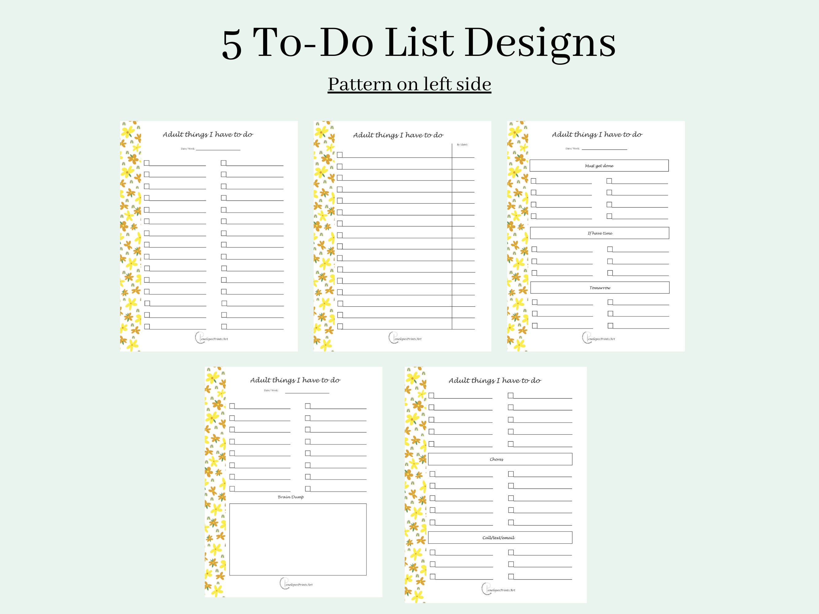 Happy Planner Boho to Do List Bundle With to Do List - Etsy