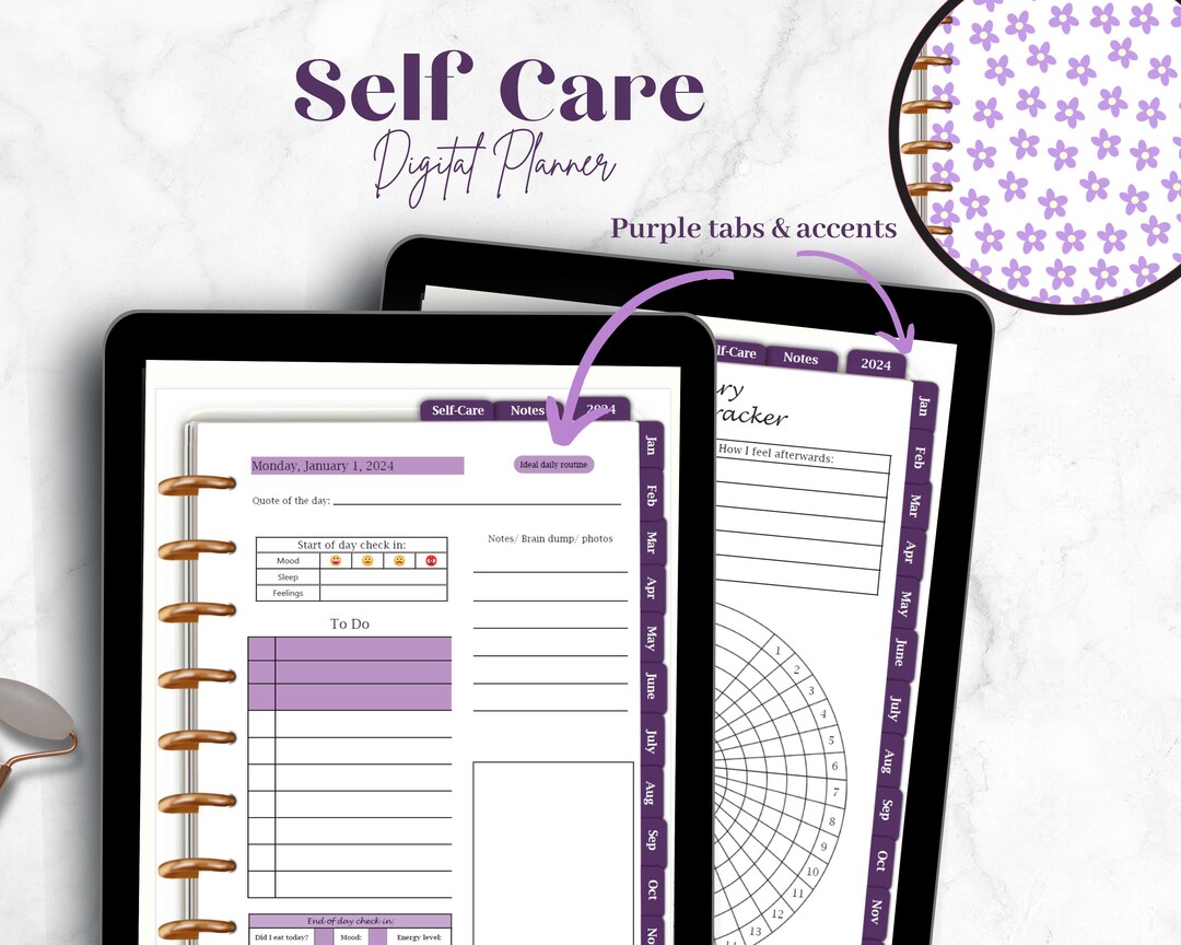 2024 Girly Digital Planner, Digital Vision Board Yearly and Monthly ...