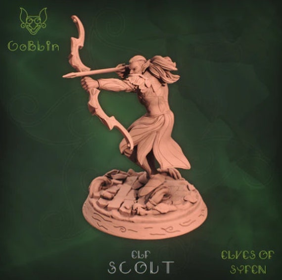 Elf Scout 2 Elves of Syfen_3d Printed Miniatures Artisans - Etsy