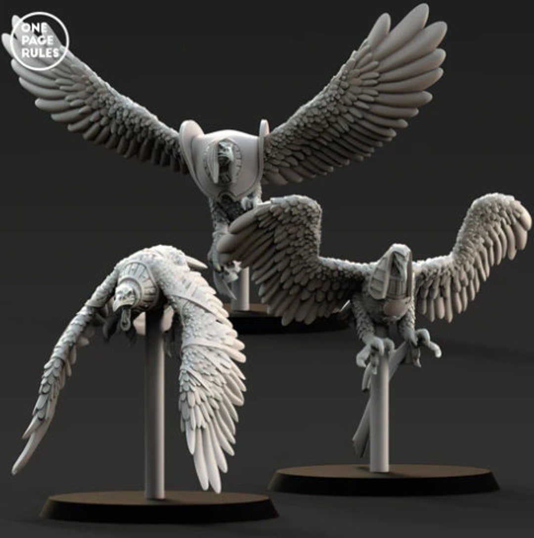 Mummified Vultures_3d Printed Miniatures Artisans_size 43x40x36mm - Etsy