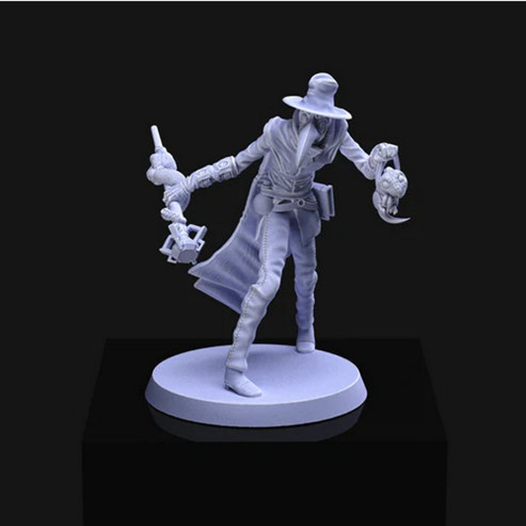 Plague Doctor With Lizard 3D Printed Miniatures 8K LCD Artisans - Etsy