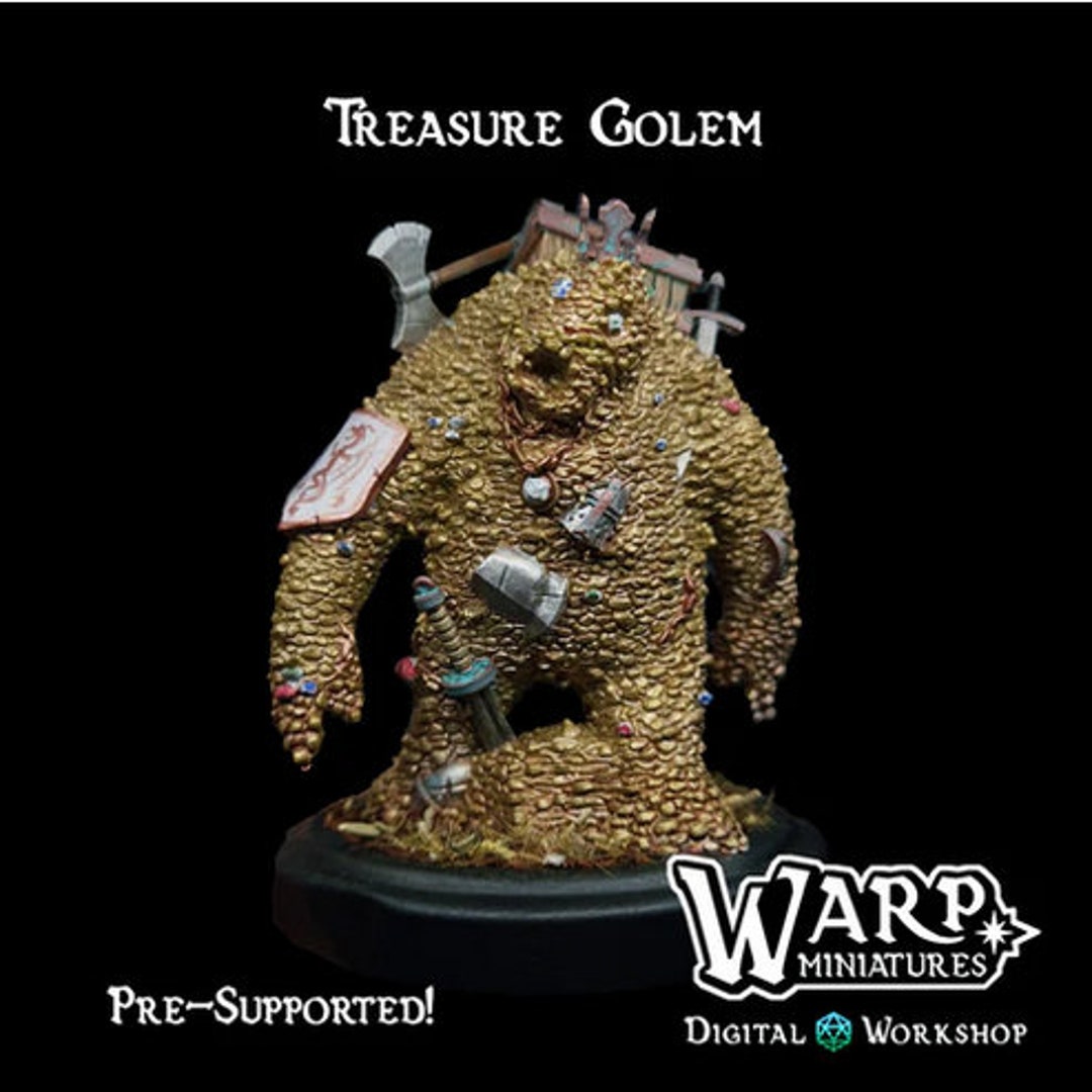 Treasure Golem 3D Printed Miniatures 8K LCD Artisans - Etsy