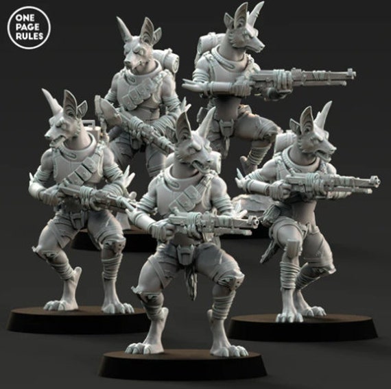 Jackal Rifle Nomads _3D Printed Miniatures Artisans size - Etsy