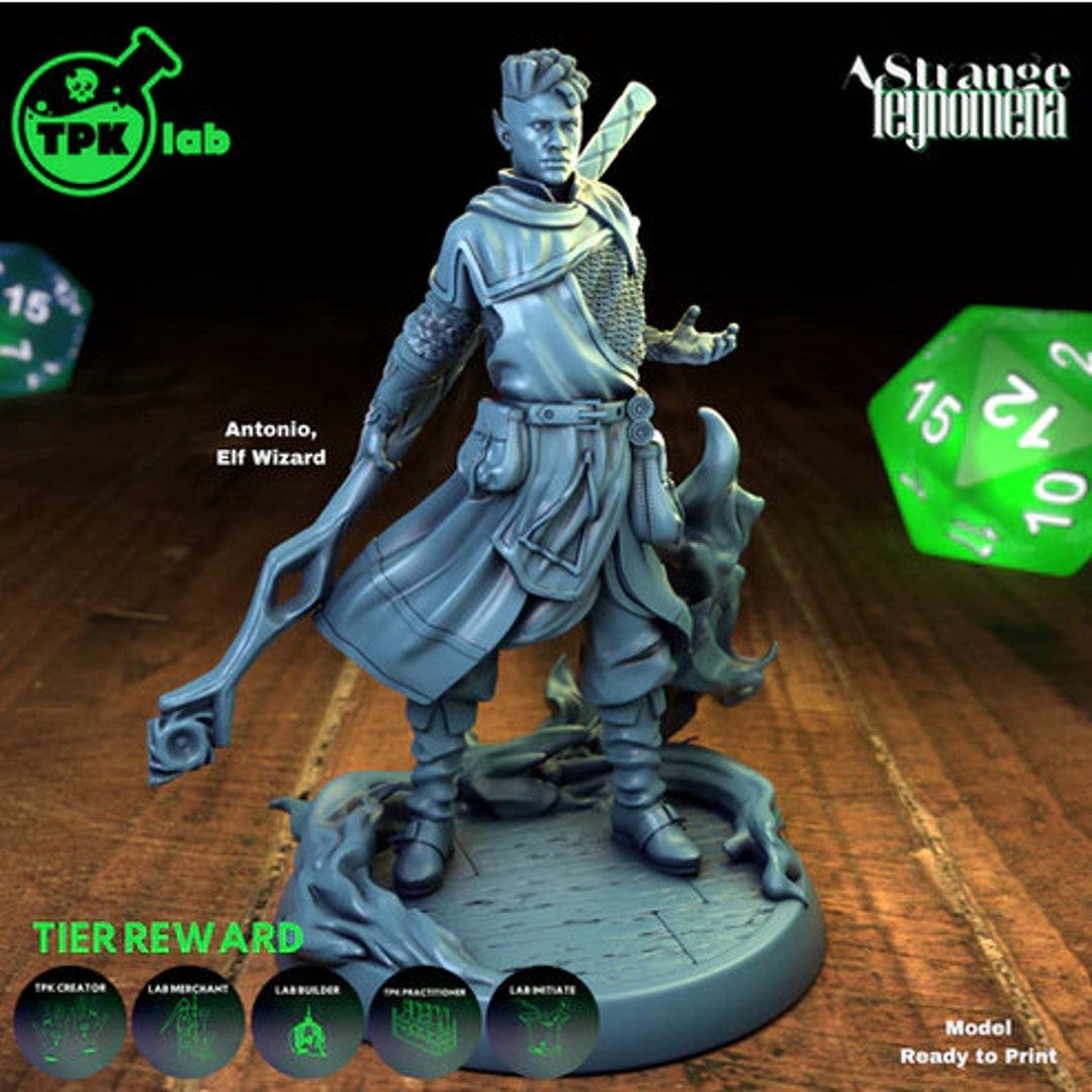 Antonio Elf Wizard 3D Printed Miniatures 8K LCD Artisans - Etsy