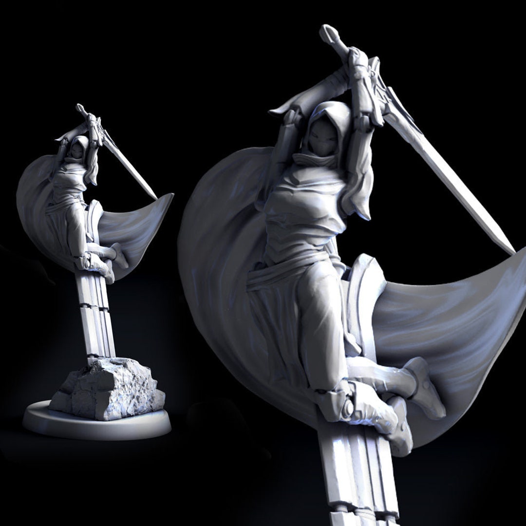 Argent Defender pose 3 of 4 3D Printed Miniatures 8K LCD Artisans - Etsy