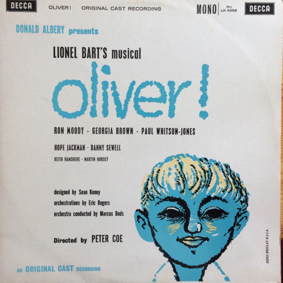 Lionel Bart Original Cast Oliver,vinyl,lp,stage & Screen,musical,1963 ...