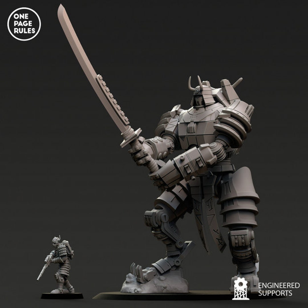 Dynasty Samurai Titan 3D Printed Miniatures 8K LCD Artisans - Etsy