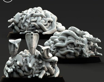 Swarm of Poisonous Snakes Mini DND Pathfinder Dungeons & Dragons RPG ...