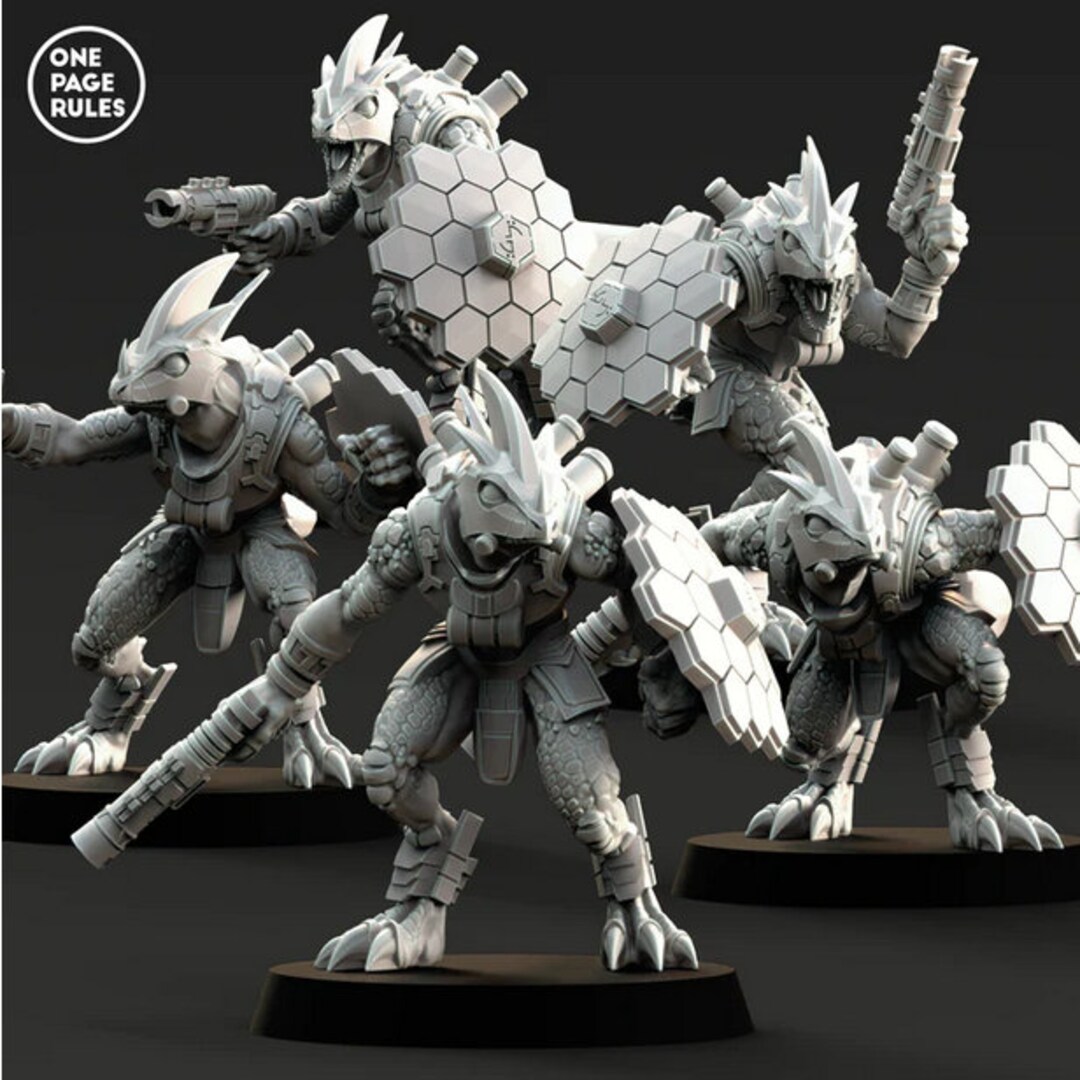 Starhost Shield Geckos-3d Printed Miniatures 8K LCD Artisans - Etsy