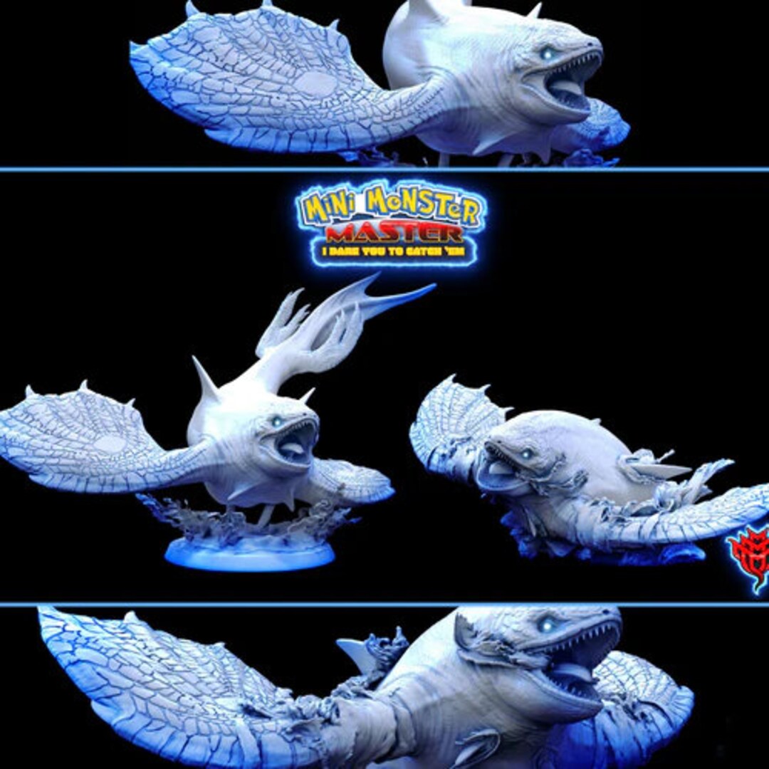 Primordial Orca all 2 Poses 3D Printed Miniatures 8K LCD Artisans - Etsy