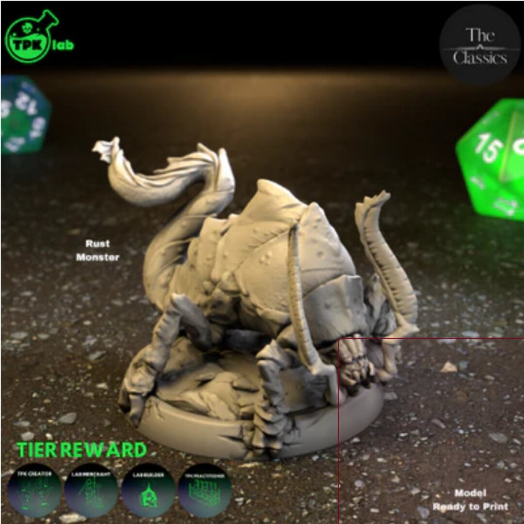 Rust Monster 3D Printed Miniatures 8K LCD Artisans - Etsy