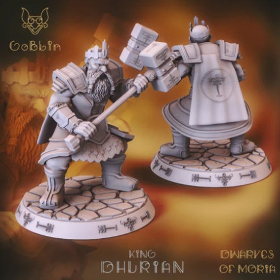 King Dhurian Dwarfs of Moria_3d Printed Miniatures - Etsy