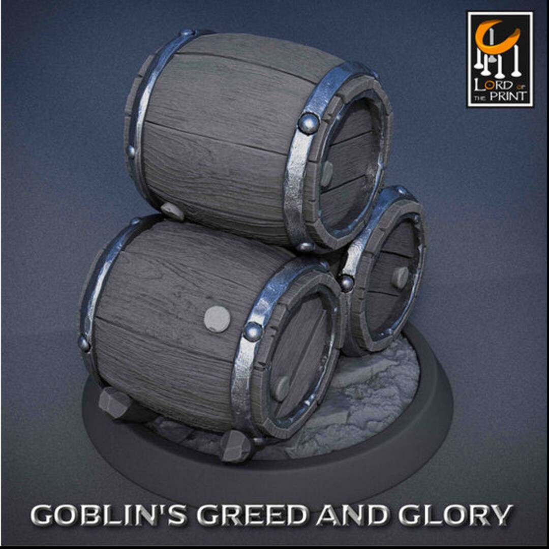 Goblin Stack Barrel Closed 3D Printed Miniatures 8K LCD Artisans - Etsy