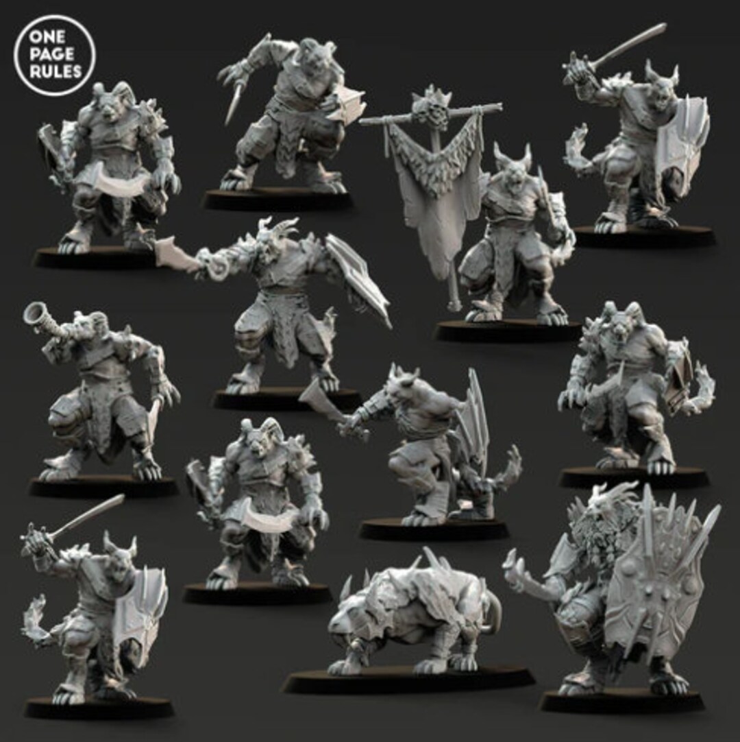 Start Collecting Beastmen _3D Printed Miniatures Artisans ,size Height ...