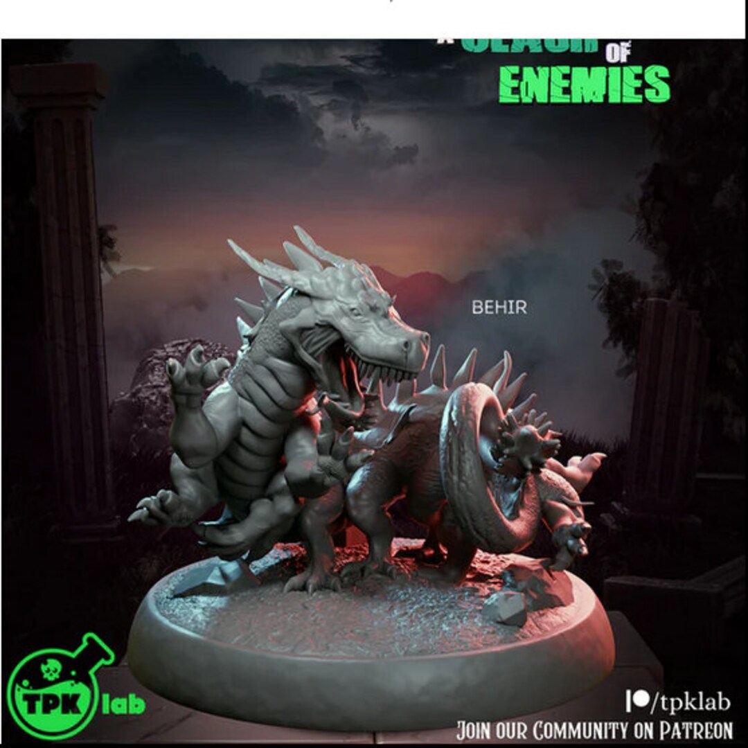 Behir 3D Printed Miniatures 8K LCD Artisans - Etsy