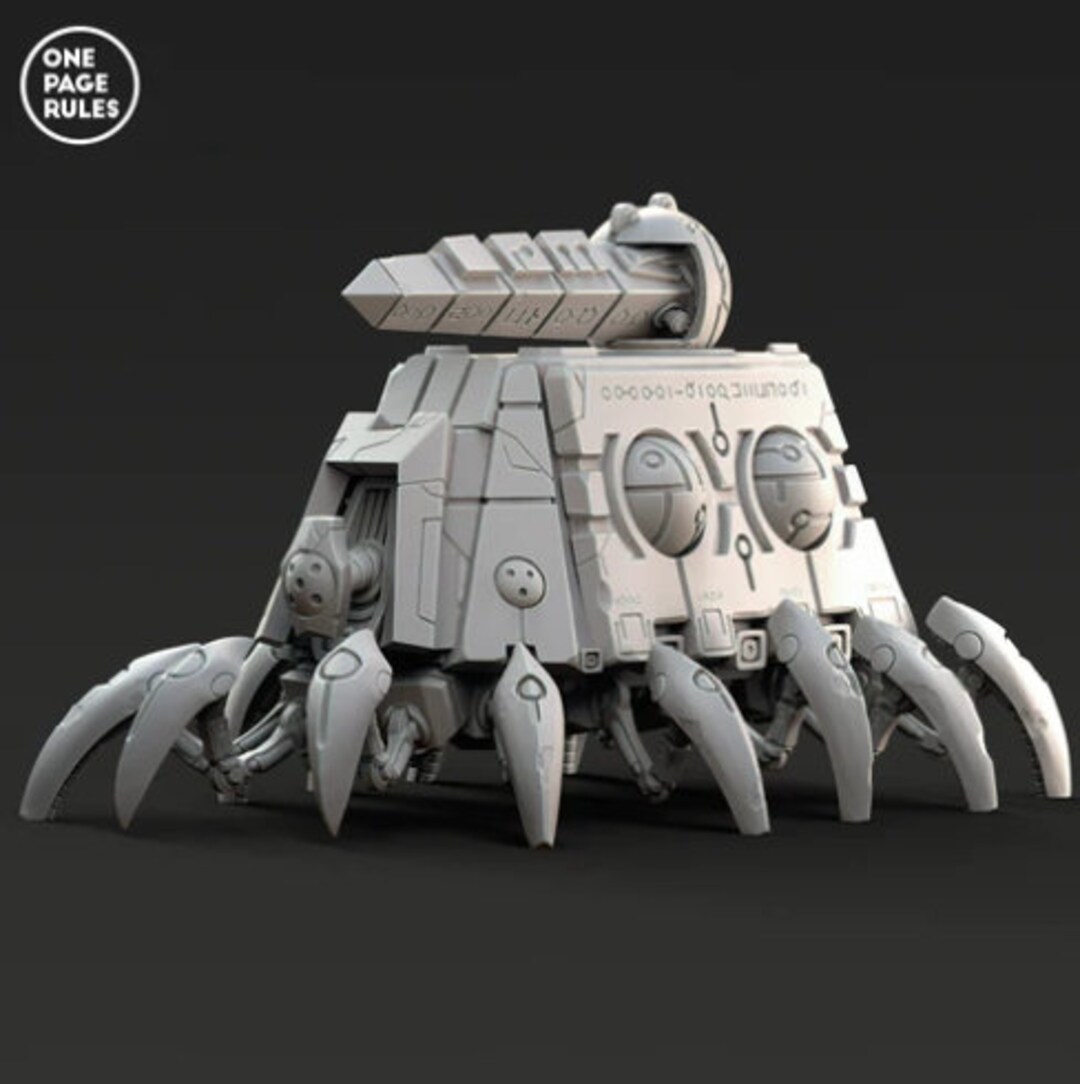 Robot Doom Tank_3d Printed Miniatures 8K LCD Artisans_size 123x69x93mm ...