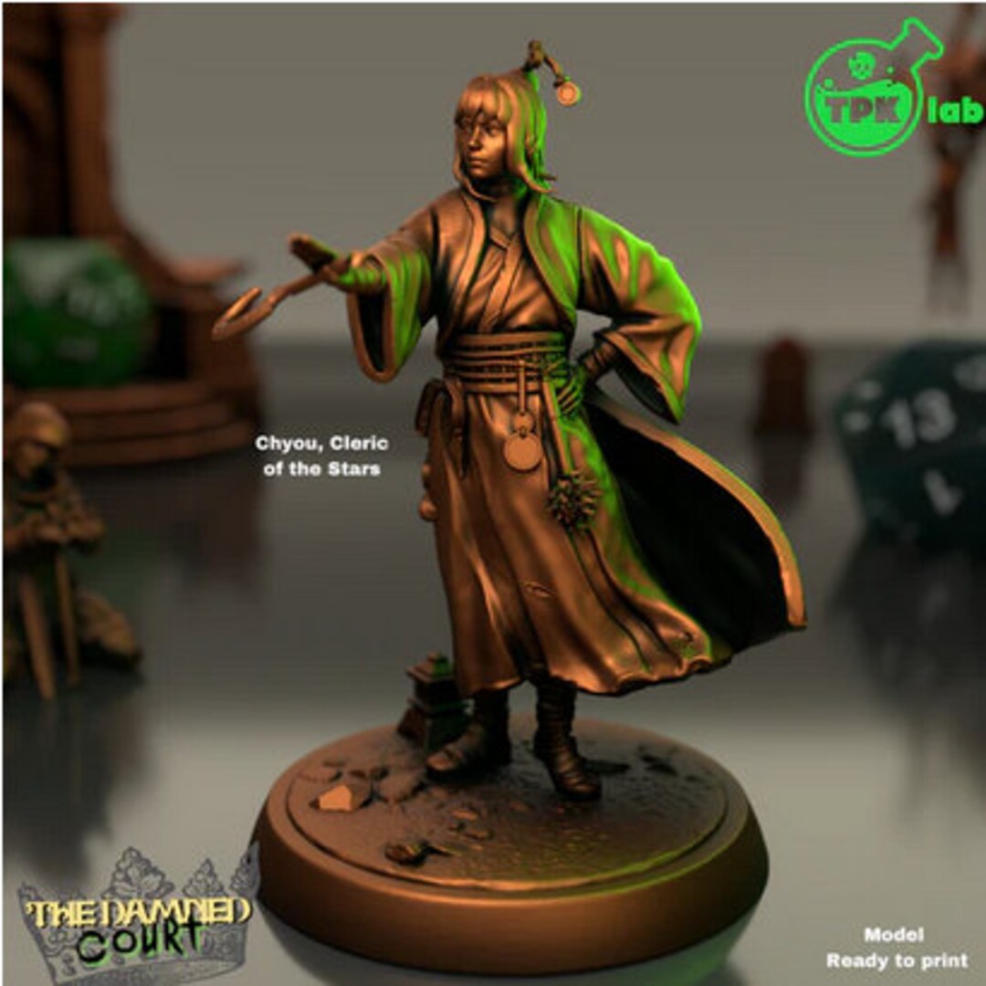 Chyou, Cleric of the Stars 3D Printed Miniatures 8K LCD Artisans - Etsy