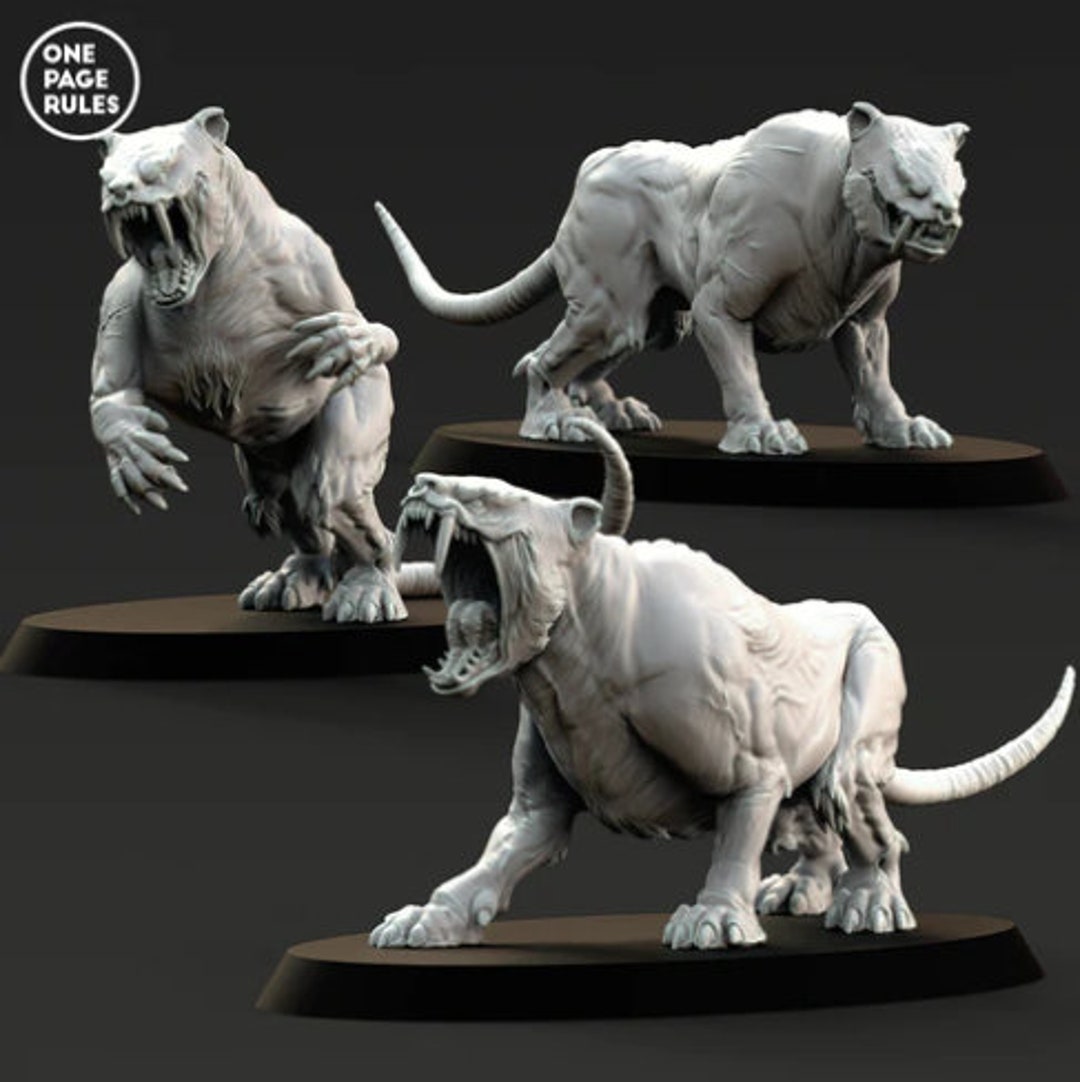 Beastmen Hounds_3d Printed Miniatures Artisans _ Size Height - Etsy